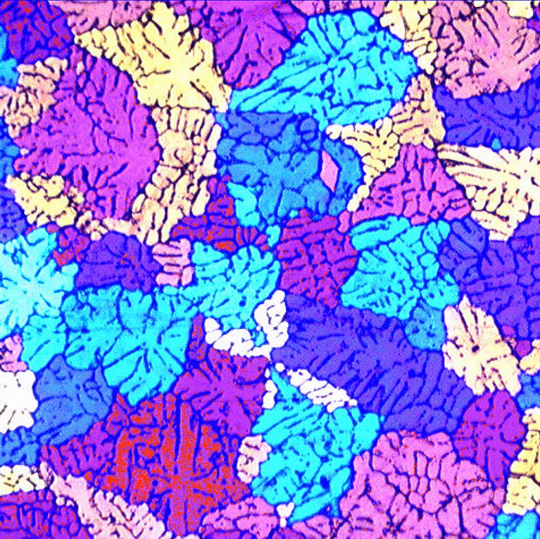 Korngrößenanalyse in einer Aluminiumlegierung – Clemex