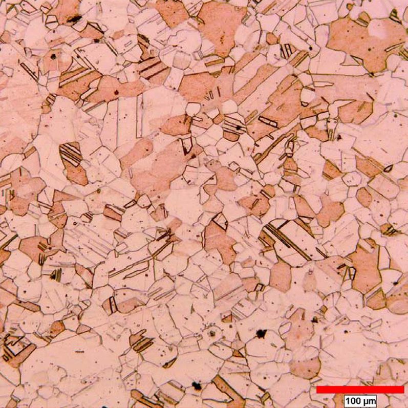 Taille de grains dans le cuivre – Clemex